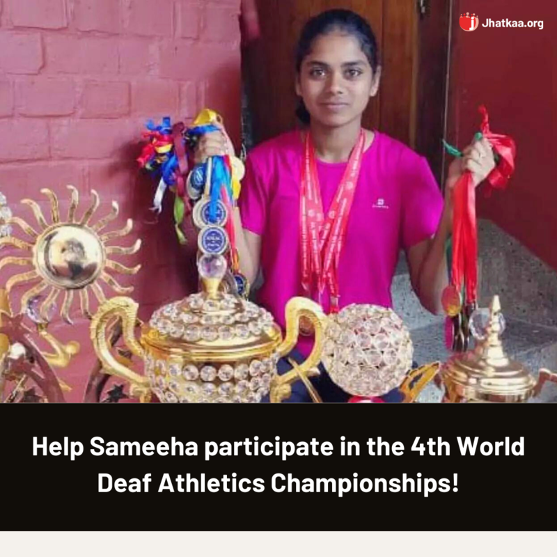 Help Sameeha participate in the 4th World Deaf Athletics Championships!